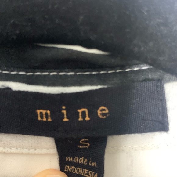 mine | Tops | Sheer Black White Striped Button Down Crop | Poshmark
